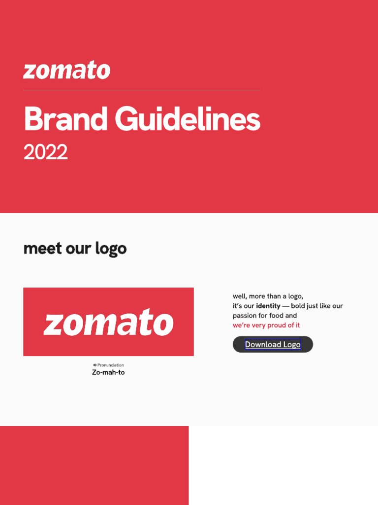 Zomato Brand Guidelines 2022 | PDF | Logos | Text