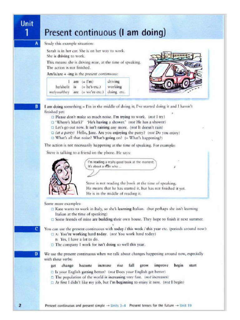 PRESENT and PAST Simple and Continous | PDF