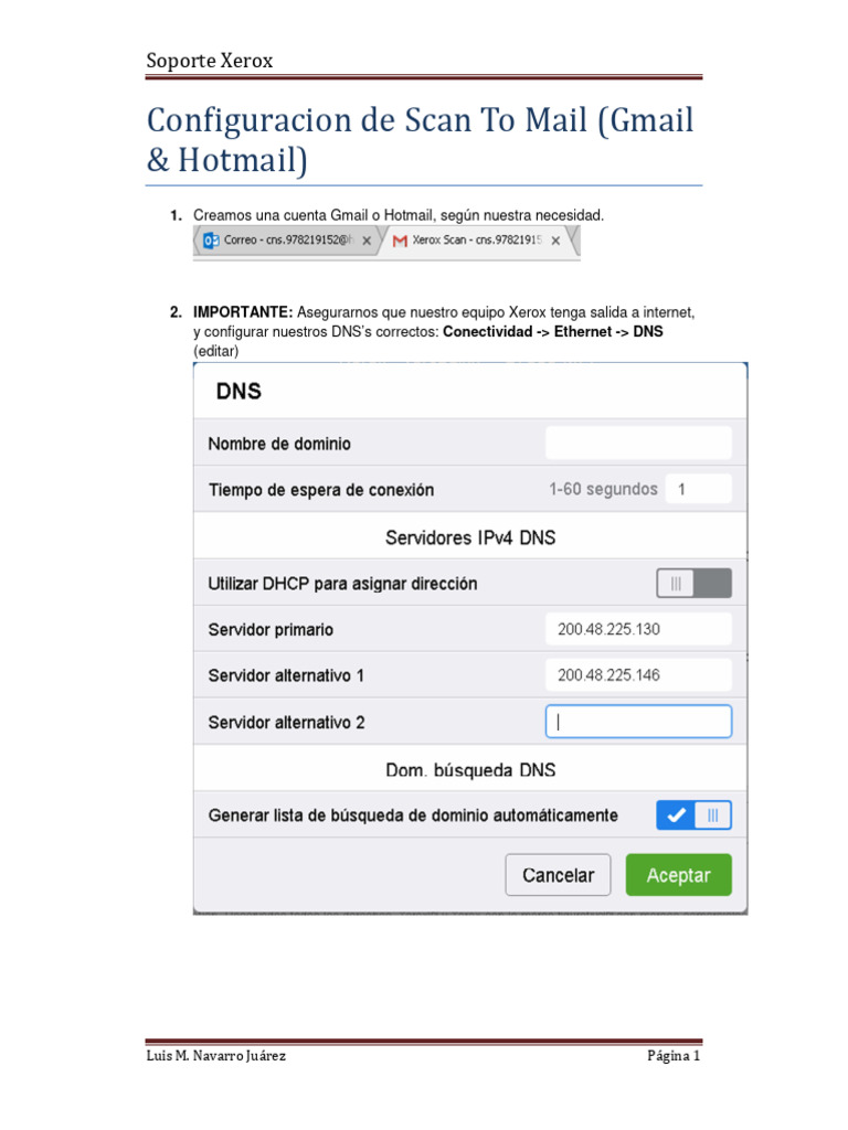 Config de Scan To Mail - VersaLink B70XX | PDF