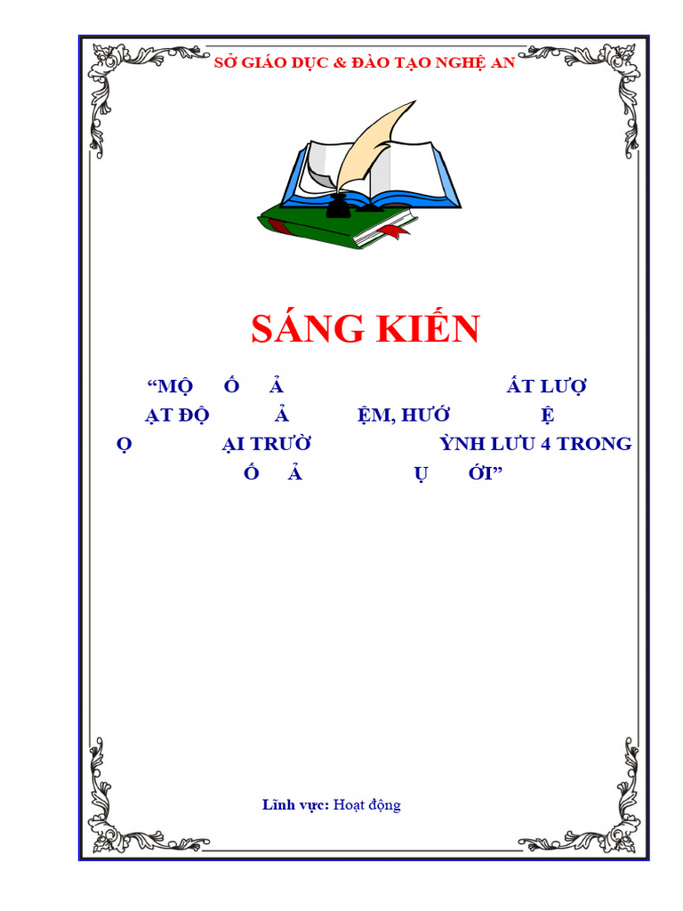 SKKN - MỘT SỐ GIẢI PHÁP NÂNG CAO CHẤT LƯỢNG HĐ TNHN Ở TRƯỜNG THPT TRONG BỐI CẢNH MỚI - THPT ...