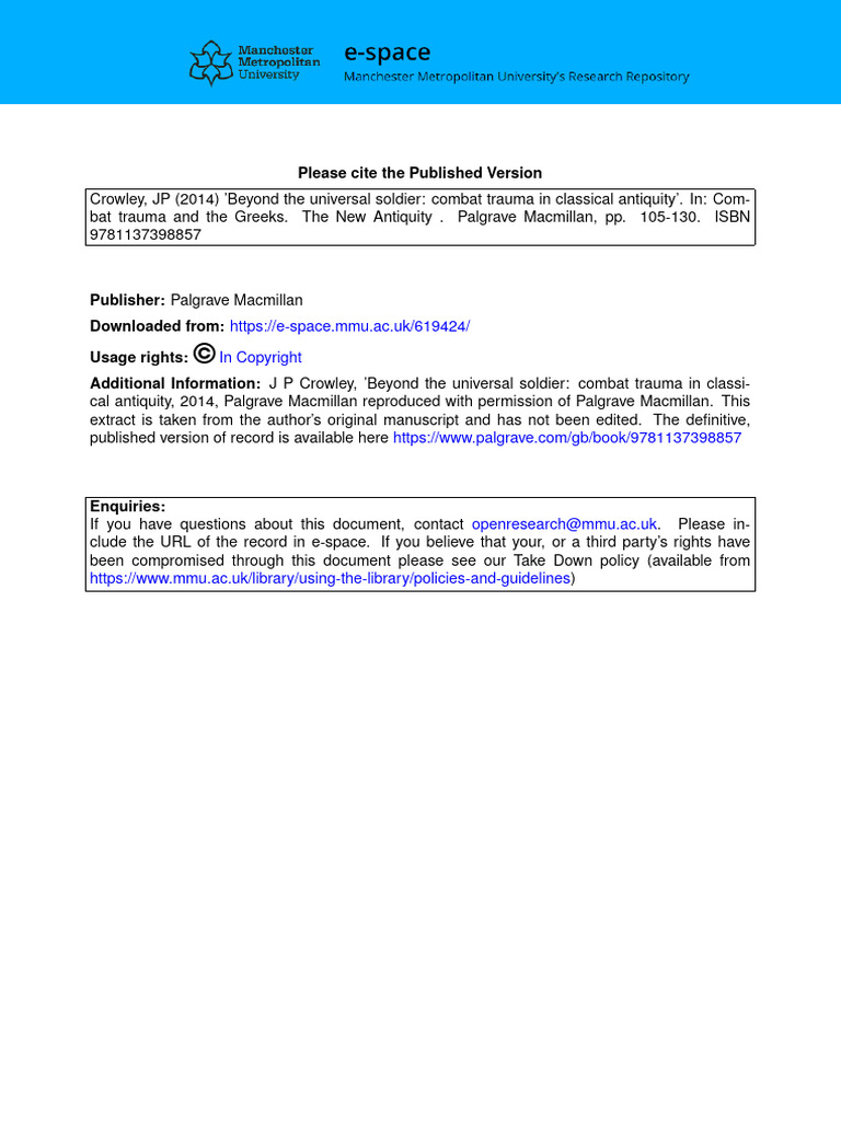 Beyond The Universal Soldier by J. Crowley | PDF | Diagnostic And Statistical Manual Of Mental ...