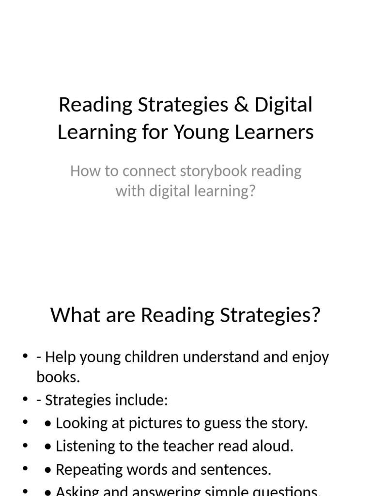 Reading Strategies Digital Learning Updated | PDF