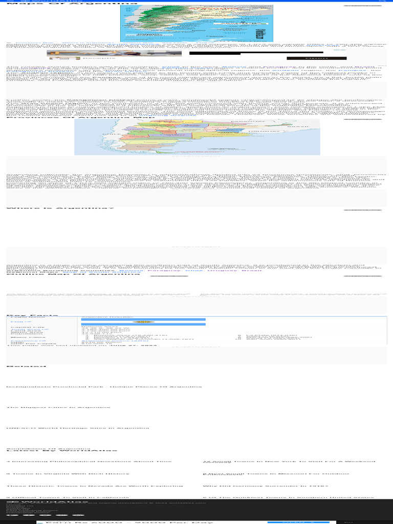 Argentina: Geography and Maps Overview | PDF | Argentina | South America