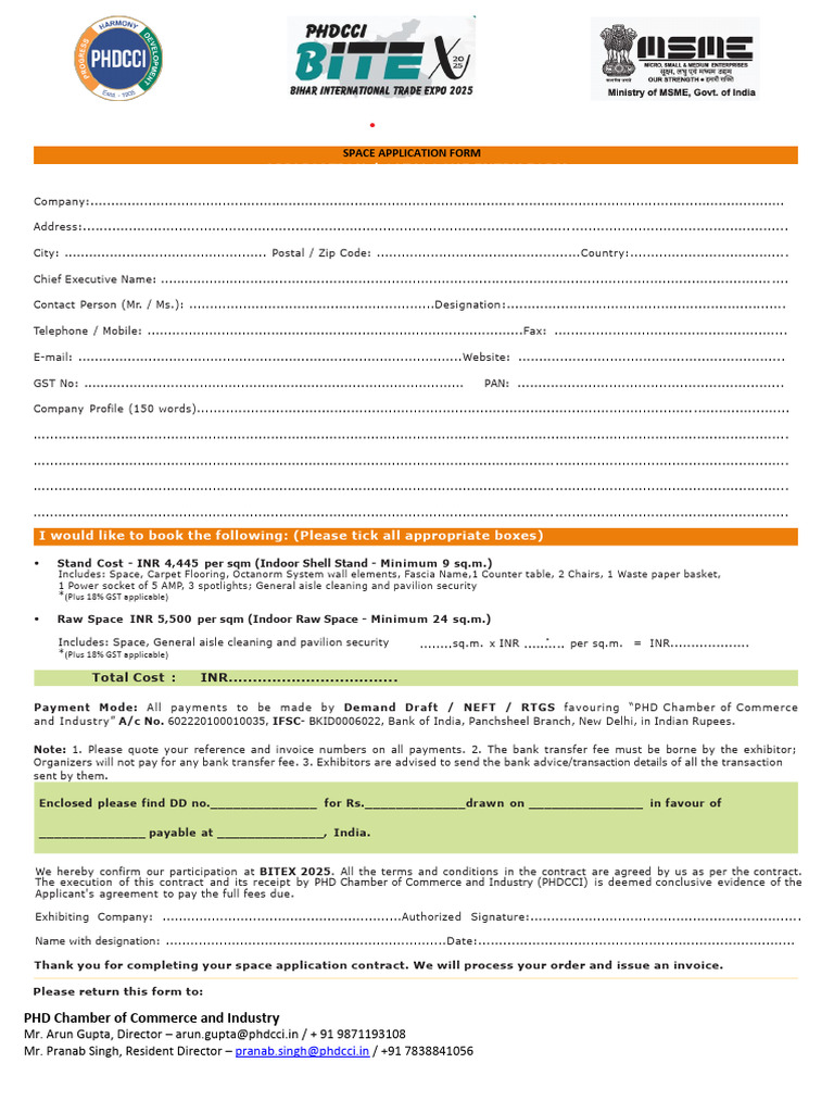 Application Form - BITEX 2025 | PDF | Intellectual Property