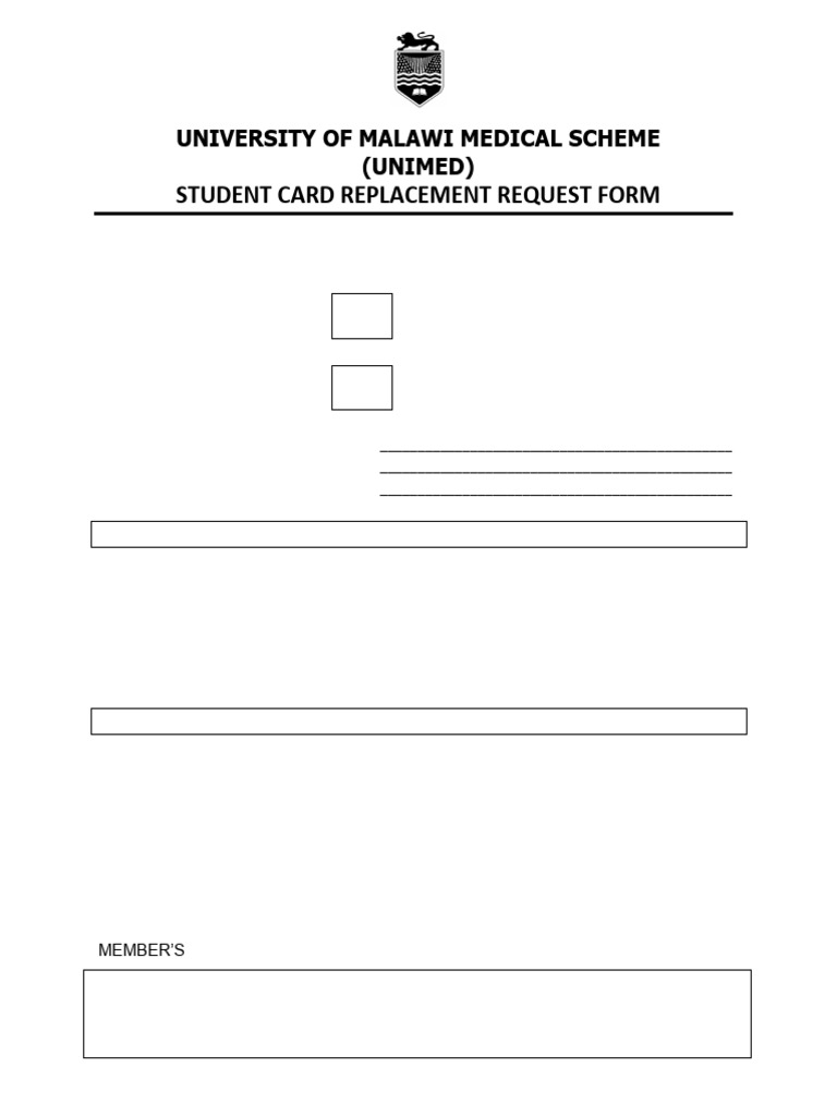 Student Card Replacement Request Form 2024 2025 | PDF