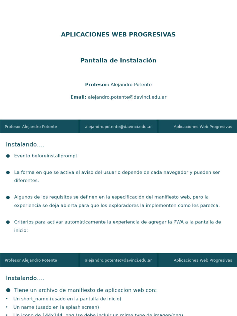 Awp d05 Pantallainicio Pwa | PDF | Aplicación web | Tecnología digital