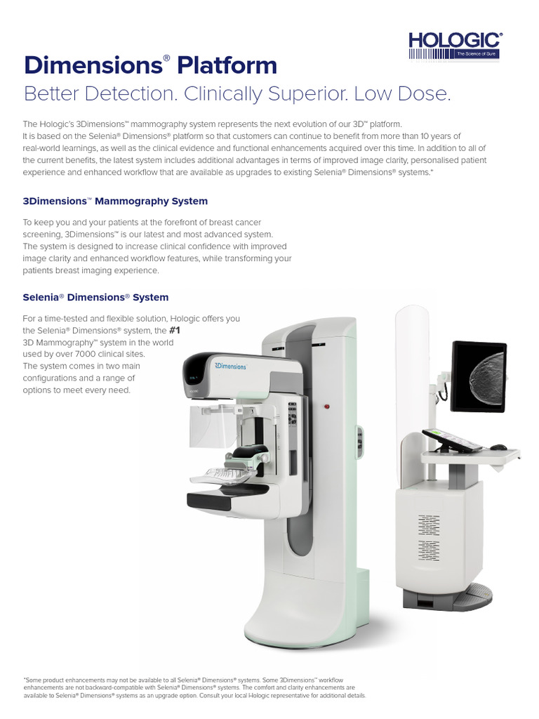Dimensions® Platform Data Sheet CA EN | PDF | Mammography | Computer Monitor