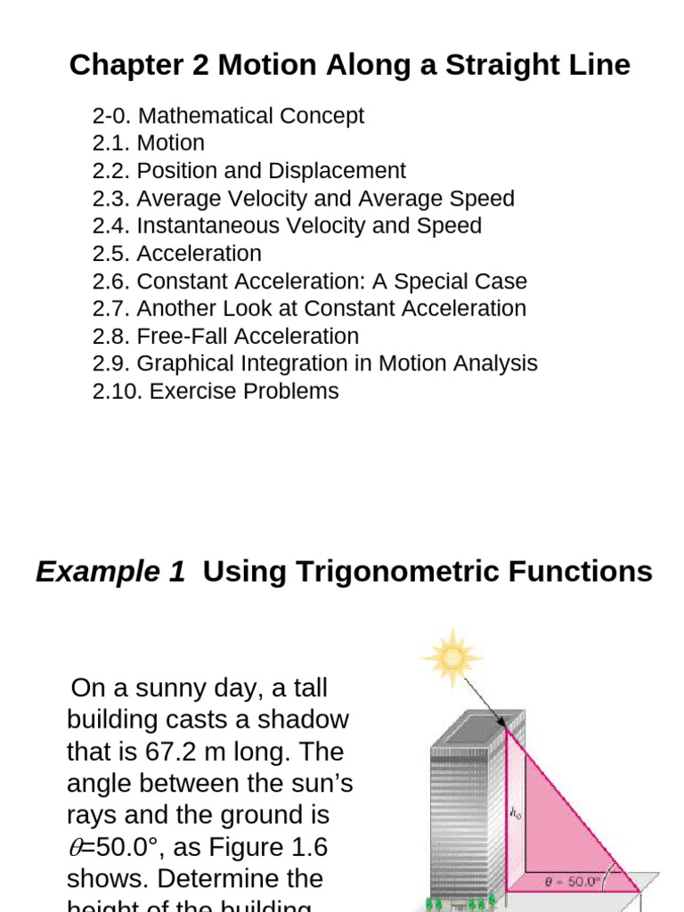Chapter - 2 Motion Along A Straight Line | PDF | Acceleration ...