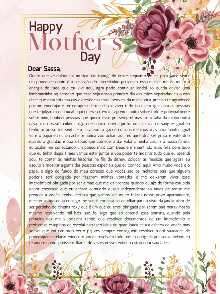 Pink Beige Illustrative Floral Mother's Day Letter.pdf | PDF