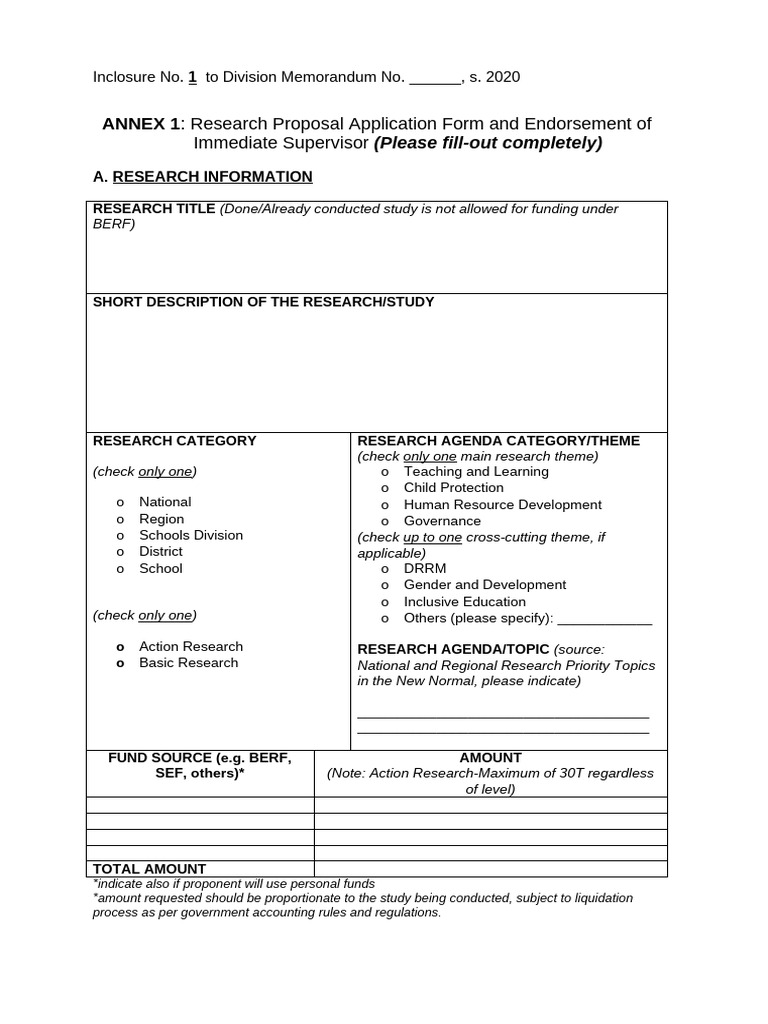 1 Annex 1 Application Form | PDF