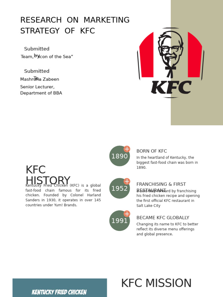 KFC Marketing Strategy Overview | PDF | Foods | Business Economics