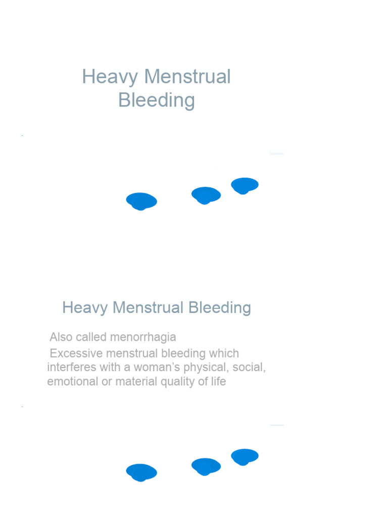 Heavy Menstrual Bleeding | PDF | Genitourinary System Diseases | Female ...