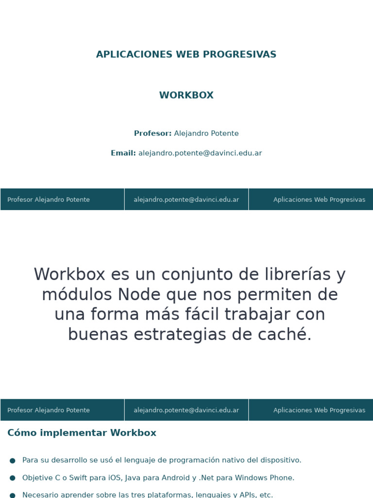 Awp d08 Workbox Pwa | PDF | Aplicación movil | Aplicación web