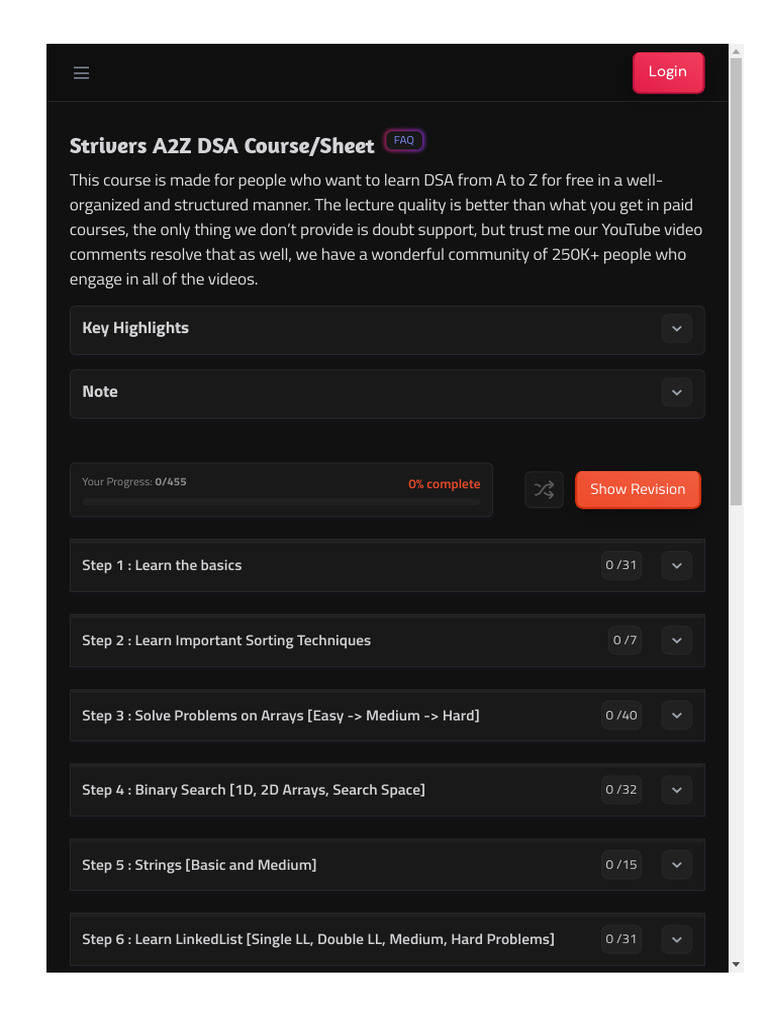 Takeuforward Org Strivers A2z Dsa Course Strivers A2z Dsa Course Sheet 2 ... | PDF