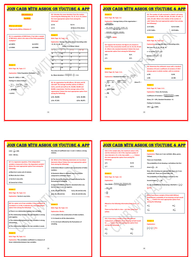 Abm Module A Top Questions 2 Per Page | PDF | Standard Error | Errors ...
