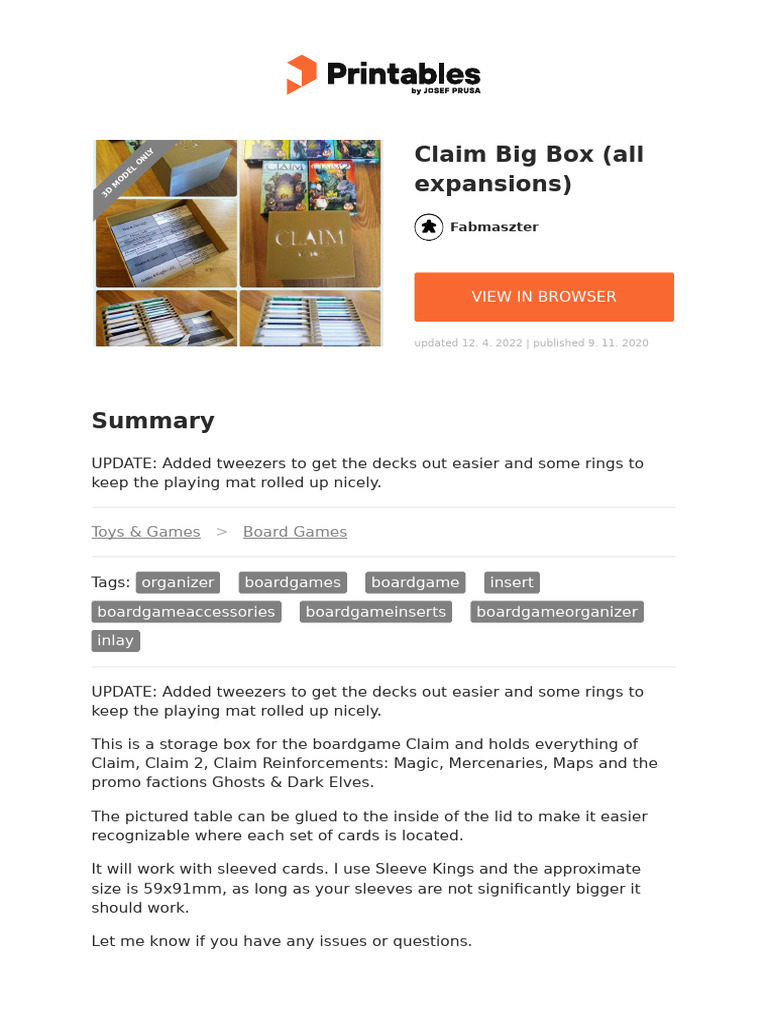 Claim Big Box All Expansions | PDF