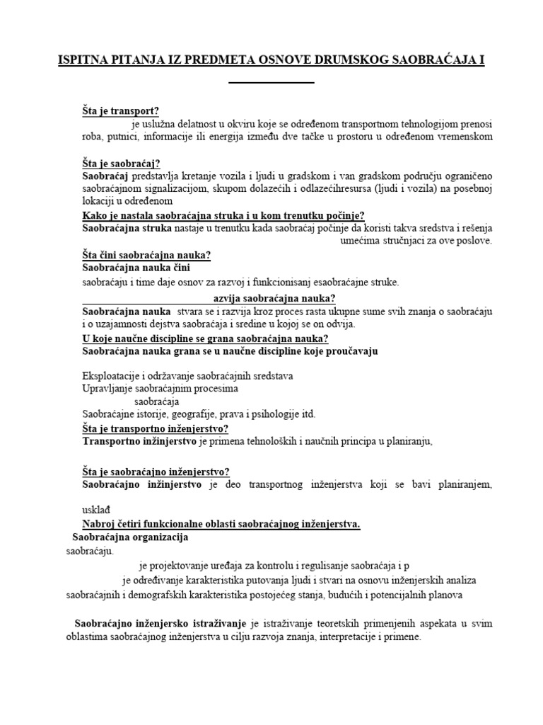 Pitanja I Odg DST | PDF