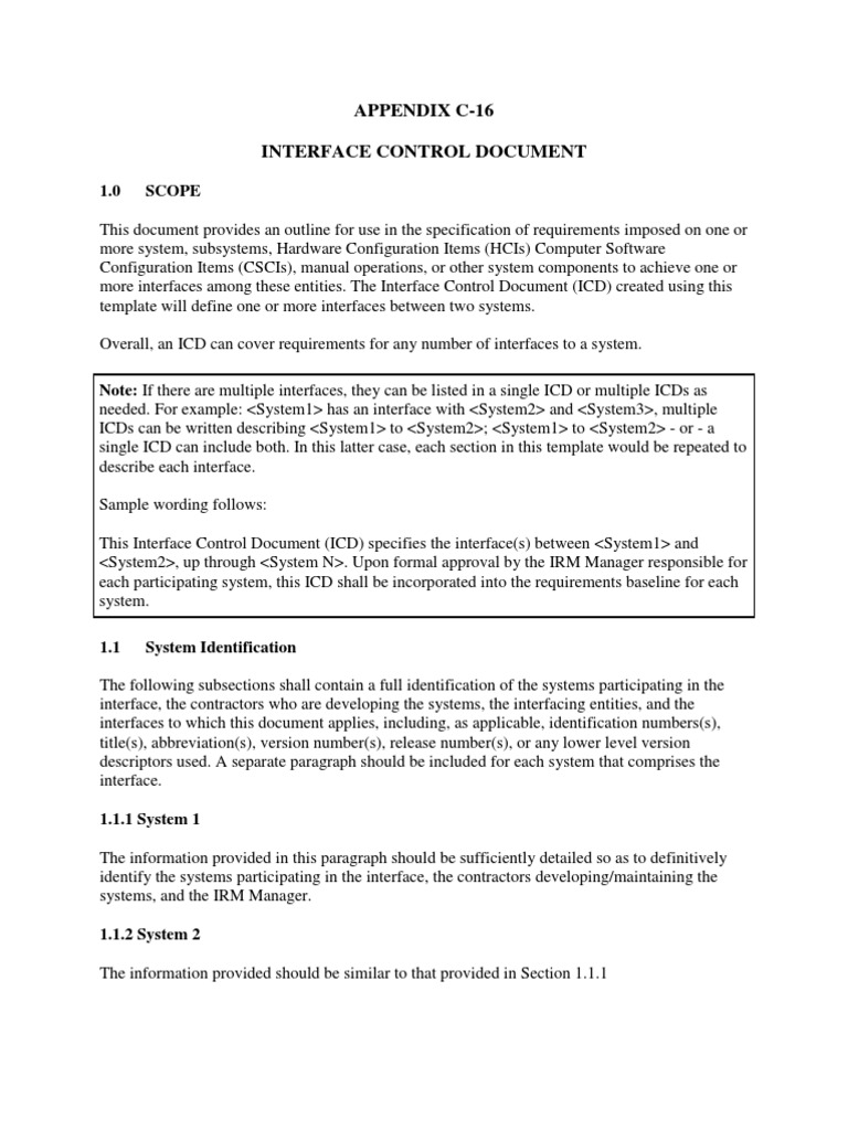 Interface Control | Download Free PDF | User Interface | Interface ...