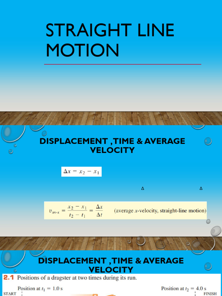 1.physics Ppt. Motion in Straight Line | PDF