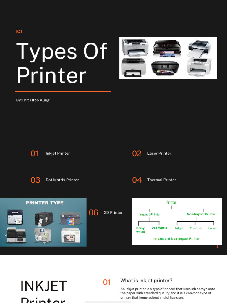 Types of Printer Presentation | PDF | Printer (Computing) | Publishing