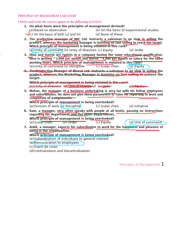 Principles of Management Case Study12345678 | PDF | Economies | Business