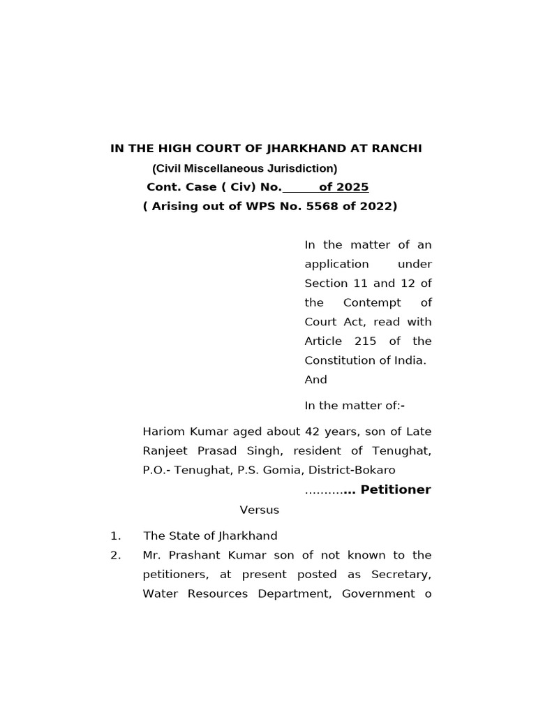 (17.03.2025) Contempt Hariom Kumar | PDF | Justice | Crime & Violence