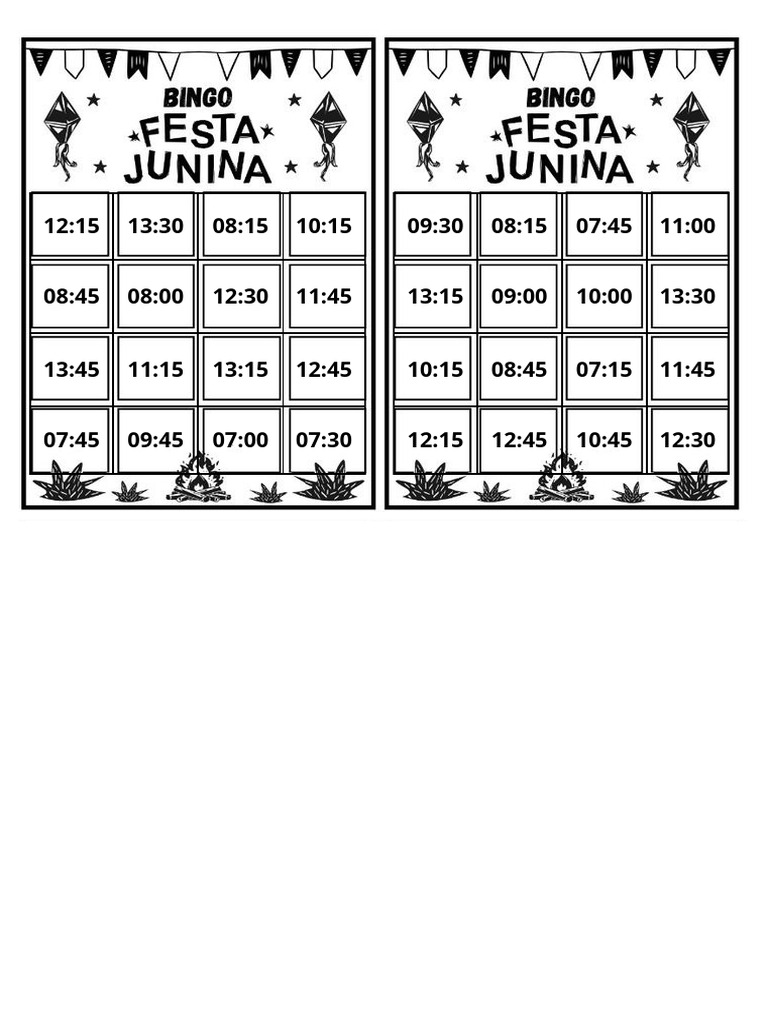 Bingo Junino Com Horários 20250618 195357 0000 | PDF
