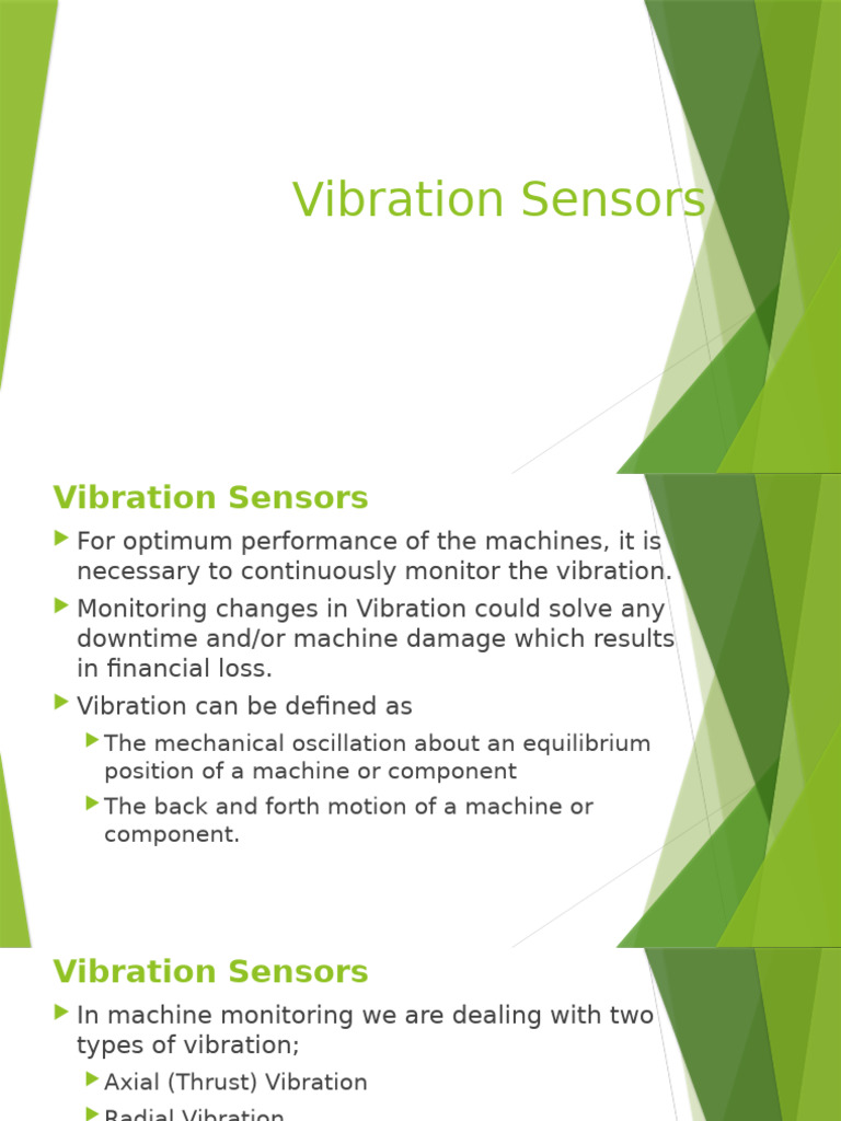 Vibration Sensors | PDF | Accelerometer | Oscillation