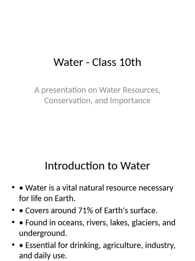 Natural Water Sources Overview | PDF