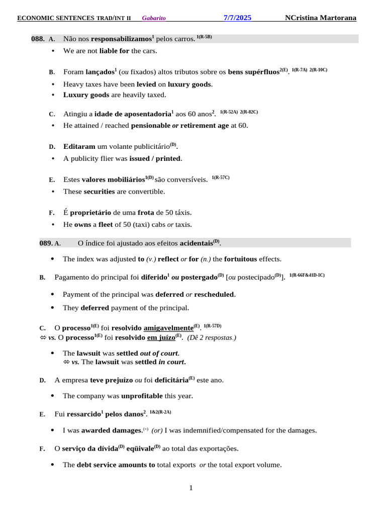 Econom 88-105 Terminology GAB | PDF | Economies | Business