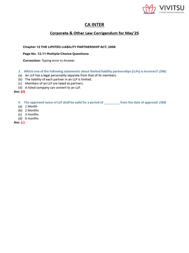 Law Corrigendum May25 | PDF