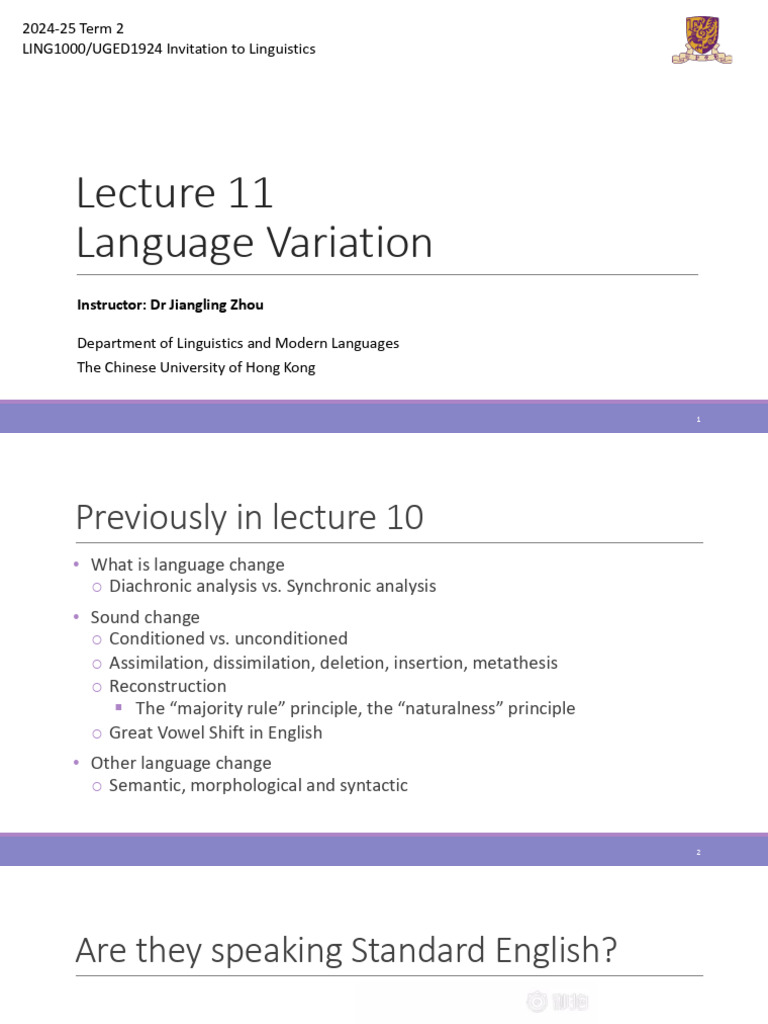 Understanding Language Variation and Dialects | PDF | English Language ...