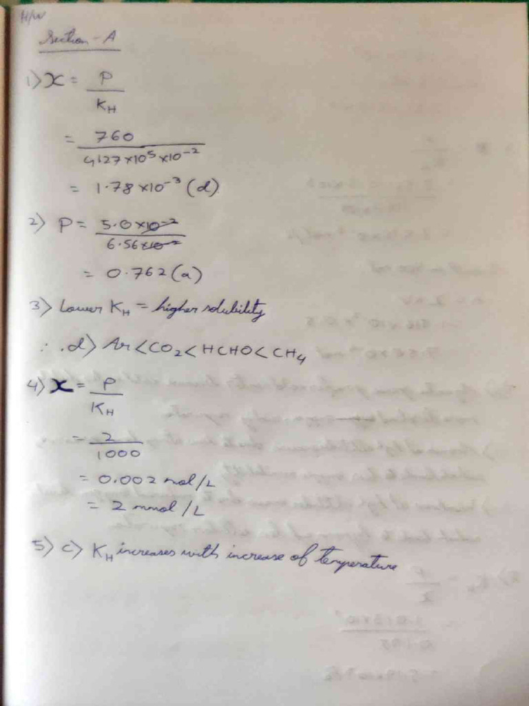 Chemistry Homework 2 | PDF