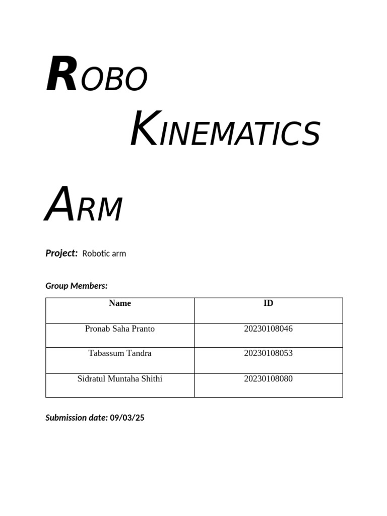 Report On SW Assignment | PDF | Robotics | Steel