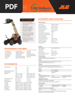 JLG 1255 Telehandler Specifications | PDF | Horsepower | Axle