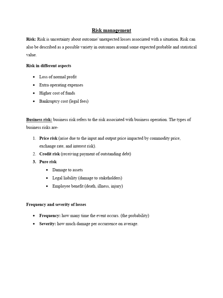 Risk Management | PDF