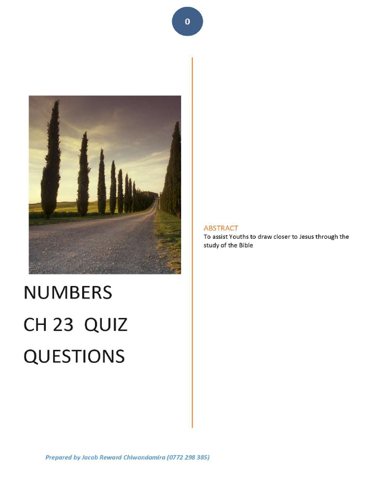 Numbers Quiz Questions and Answers (Chapters 23) - Compressed | PDF