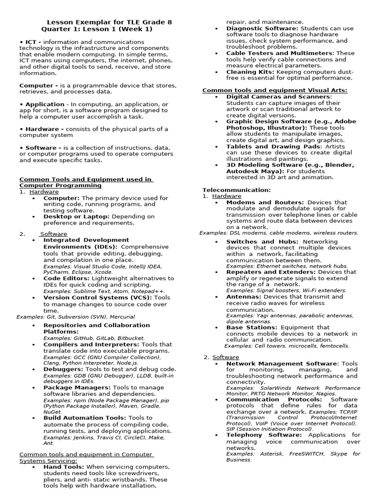 Week 1 ICT Handouts 1 | PDF | Software | Operating System