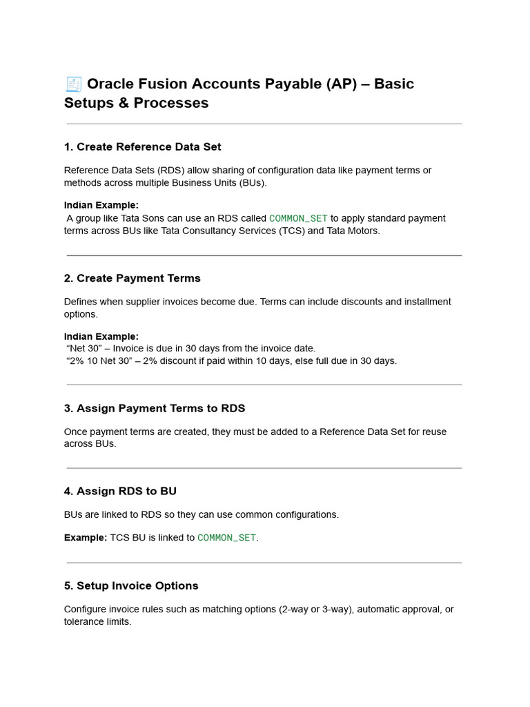 Oracle Fusion AP: Goods Receipt Process | PDF | Receipt | Depreciation