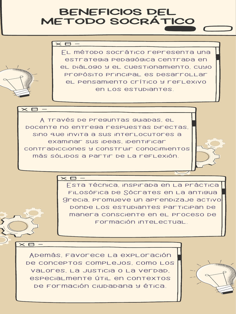 Beneficios Del Metodo Socrático PDF | PDF