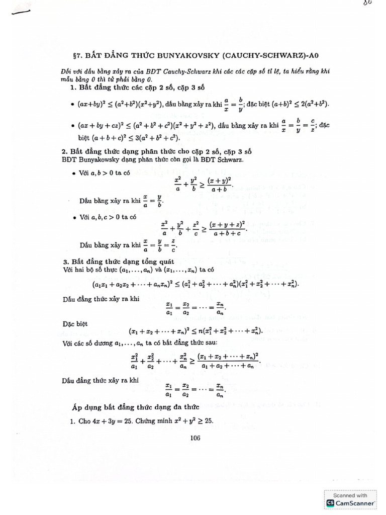 BĐT Bunyakovsky | PDF