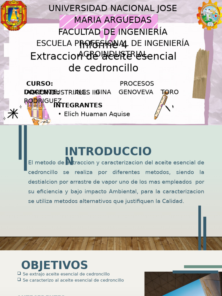 Elich | PDF | Destilación | Aceite esencial