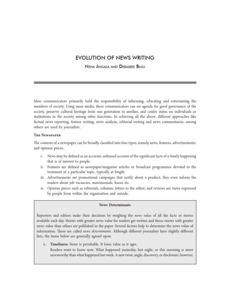 Evolution of News Writing | PDF | Search Engine Optimization | News