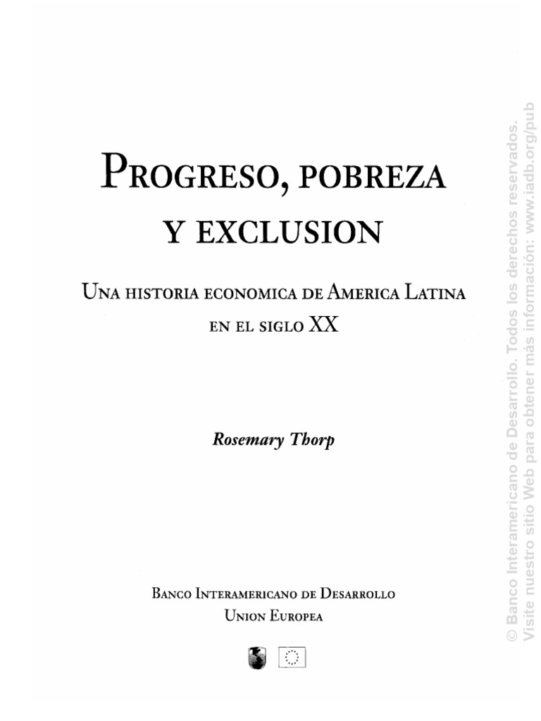 6 - Lectura Sugerida - Thorp - Progreso, Pobreza y Exclusión - Capítulo 4 Crisis Del Mod | PDF ...