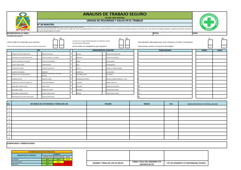 Sg-004-Usst-mdcgal - Analisis de Trabajo Seguro Ats | PDF | Seguridad y ...