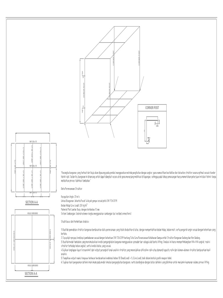 Uji Test - Struktur Frame Test SAP 2000-Model | PDF