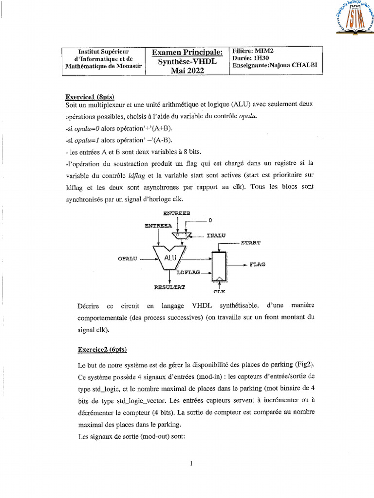 Exam VHDL MIM | PDF