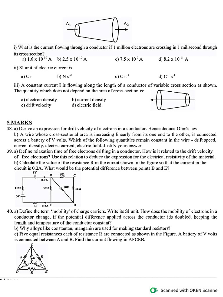 Jms Current Electricity | PDF