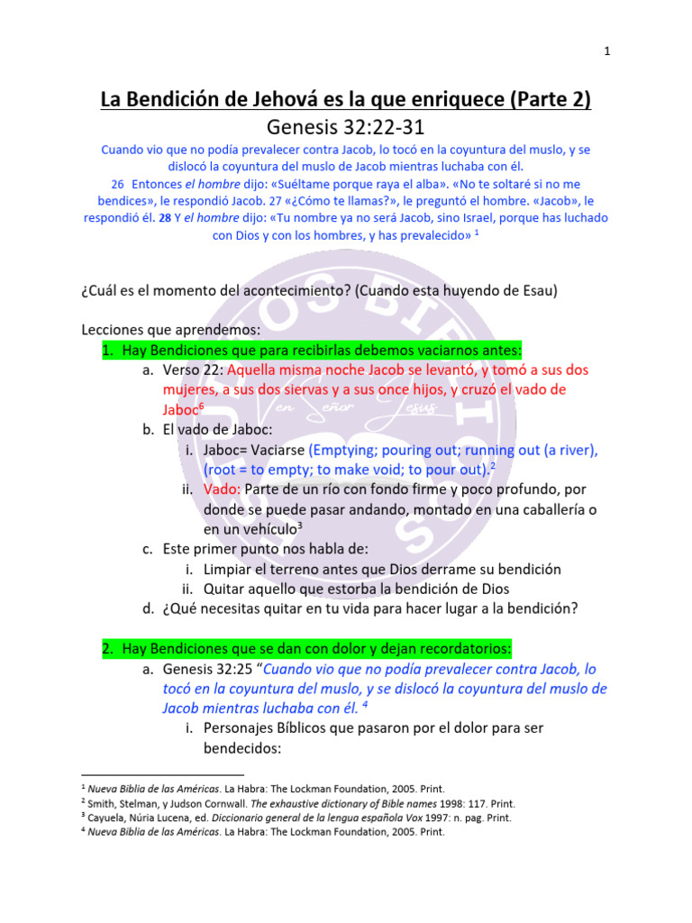 La Bendición de Jehová 2 | PDF | Jacob | Isaac