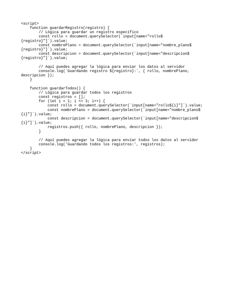 Script Tablaregistros | PDF